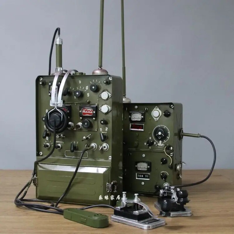 Tin Telegraph Model Wrought Iron Retro Nostalgic Radio Transmitter ...