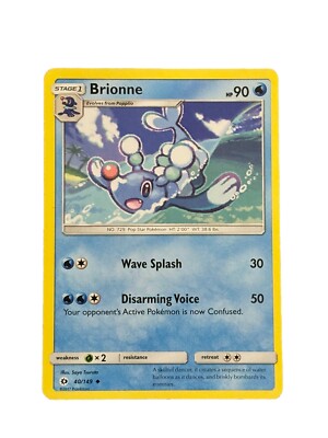 New: 2017 Pokémon TCG Brionne 40 Sun & Moon Regular Uncommon | eBay