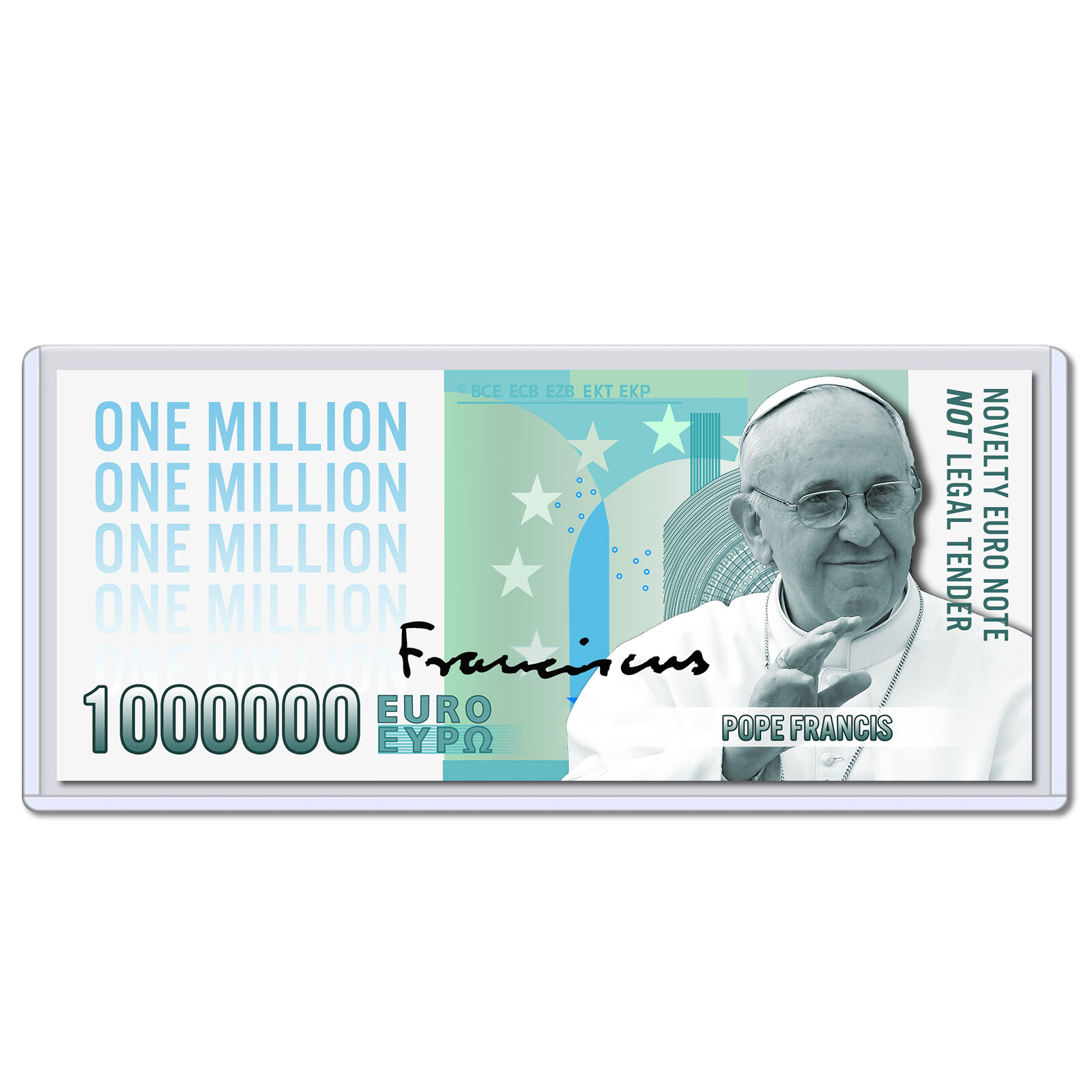 Pope Francis Million Euro Note Catholic Vatican City Collectible Bill ...