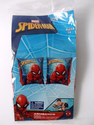 Marvel Spiderman Inflatable Swim Arms Bestway Water Kids Pool Ages 3-6 ...