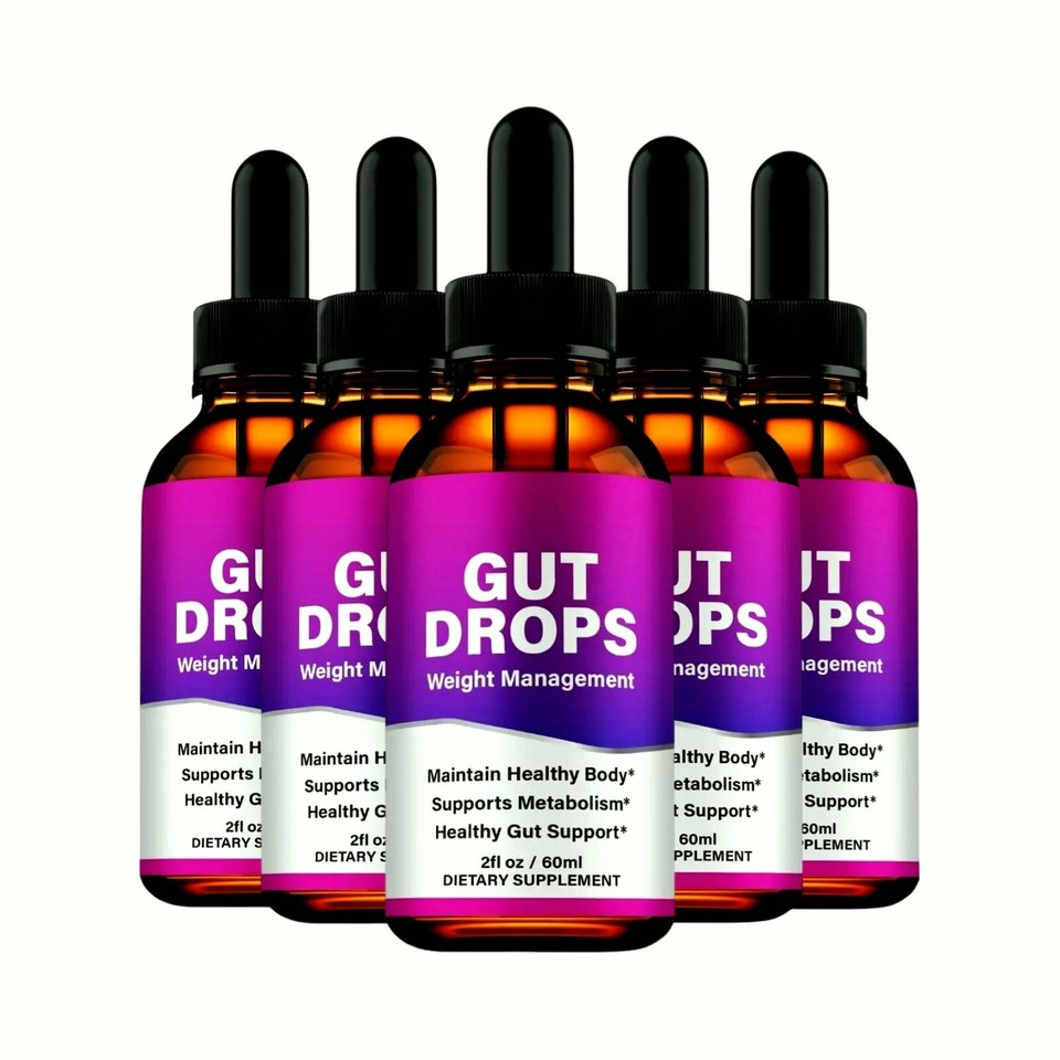 (5-Pack) Gut Drops - GutDrops Max Strength Formula Weight Management ...