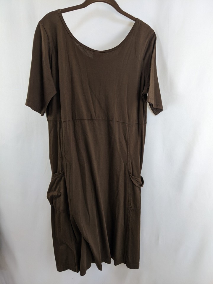 CMC Color Me Cotton Brown shift tshirt Dress NWT Medium | eBay