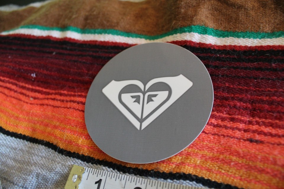 Roxy Grey Heart Logo Quicksilver Surfboards Rare Vintage Surfing Decal ...