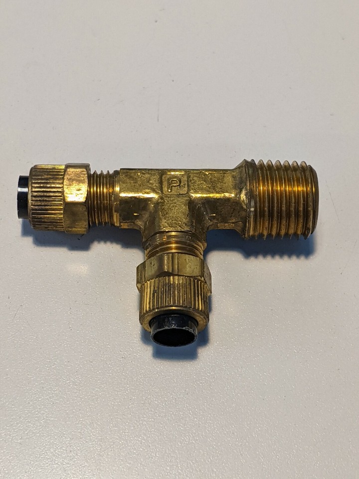 171P-4-4 PARKER BRASS COMPRESSION POLY-TITE FITTING 1/4" X 1/4" (9 EACH ...