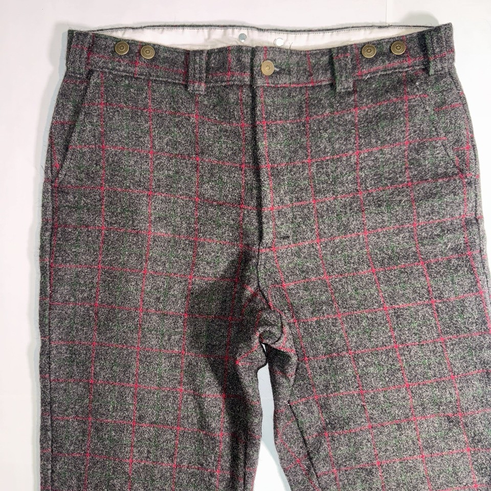 VTG CODET Malone Thick Wool Pants 38x31 (37x29.5) Gray Hunting ...