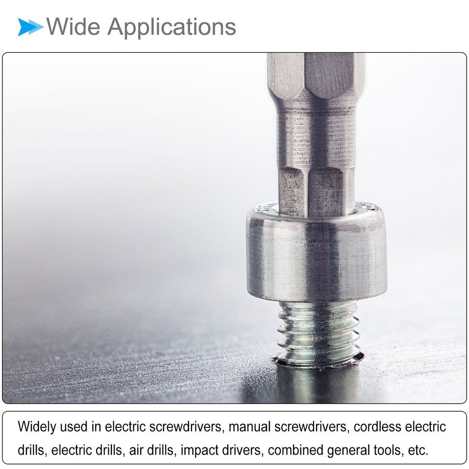 Hex Head Wrench Bit 5/16" Hex Head 1/4" Shank 2" L Steel Screwdriver ...