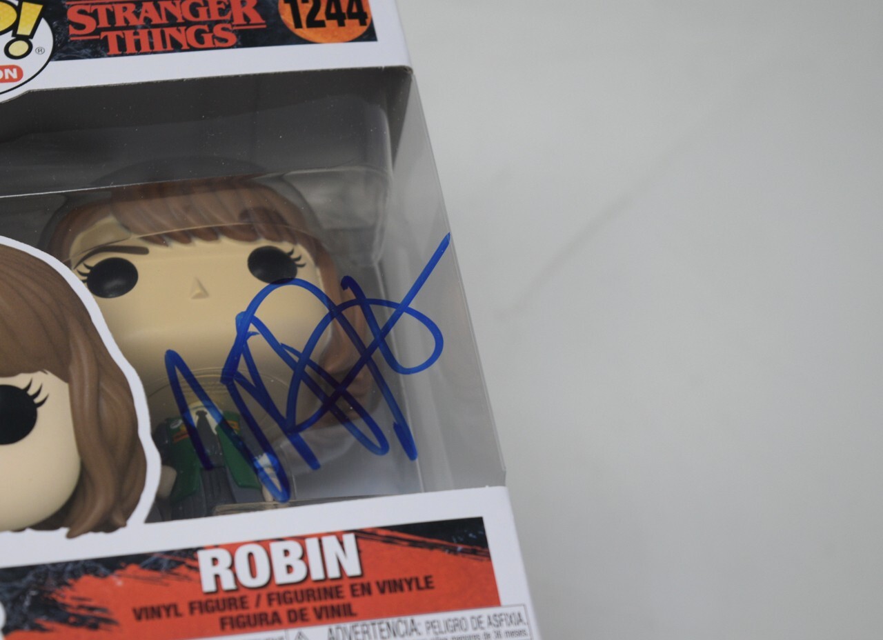 Maya Hawke Signed Funko Pop Stranger Things Robin 1244 Autograph JSA ...