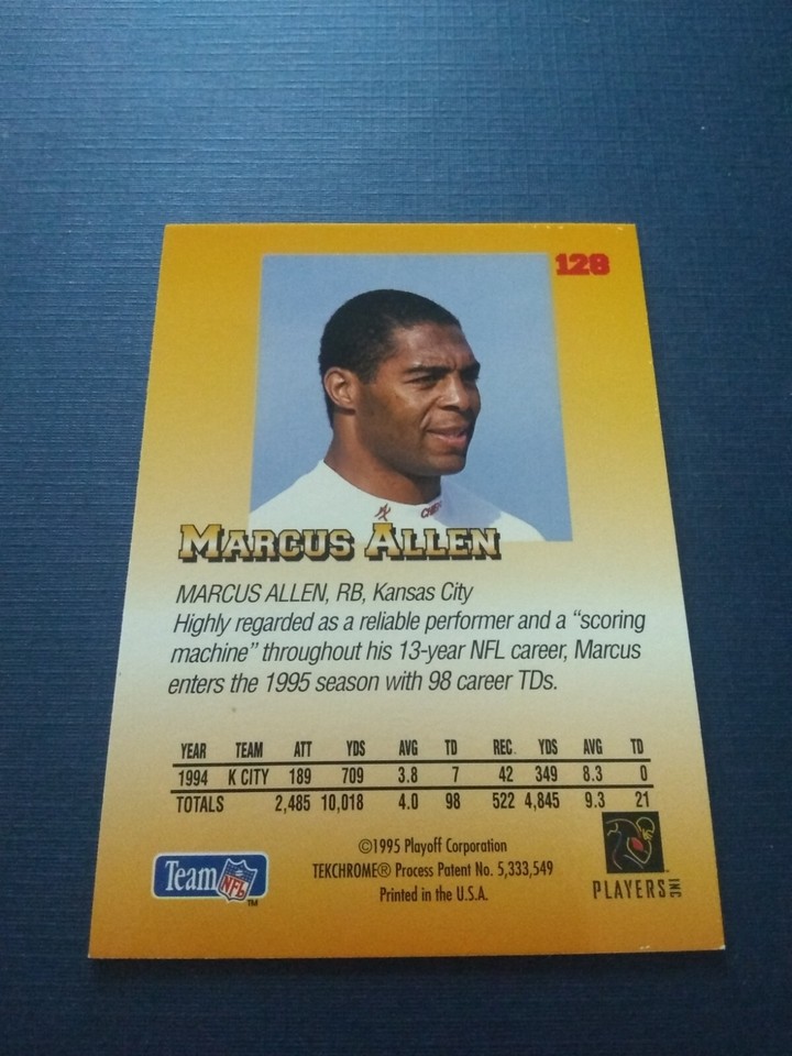 1995 Prime Playoff Football Marcus Allen #128 HOF Set Break NM-MT | eBay