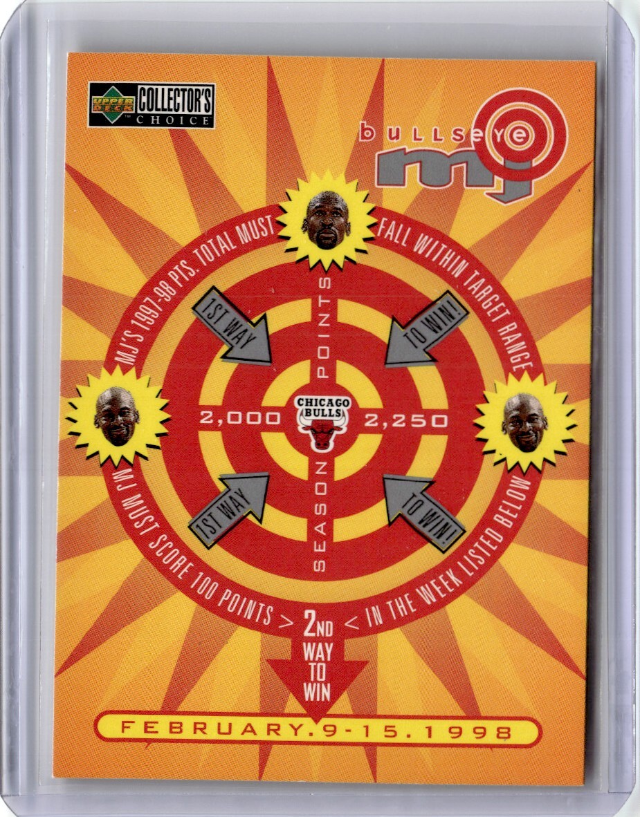 1998-99 Collector's Choice MJ Bullseye Michael Jordan Basketball Card ...