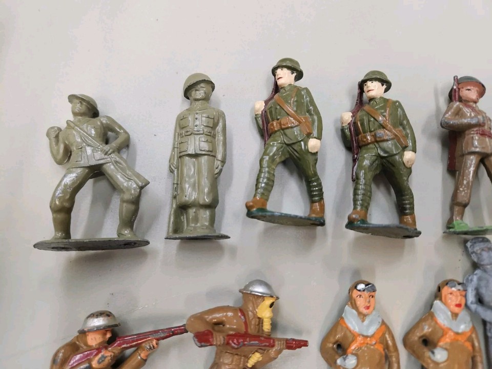 Vintage Barclay Manoil WWI Lot of 18 Metal Toy Soldier Cast Lead Army ...