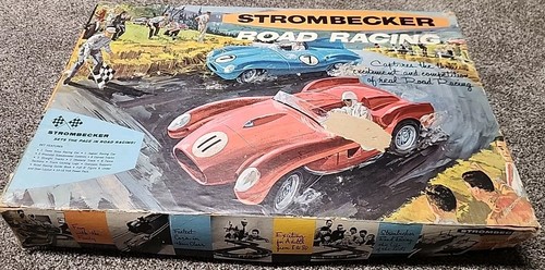 Vintage Strombecker 1/32 Slot Car Road Race Set #9900 W/1 Cars | eBay