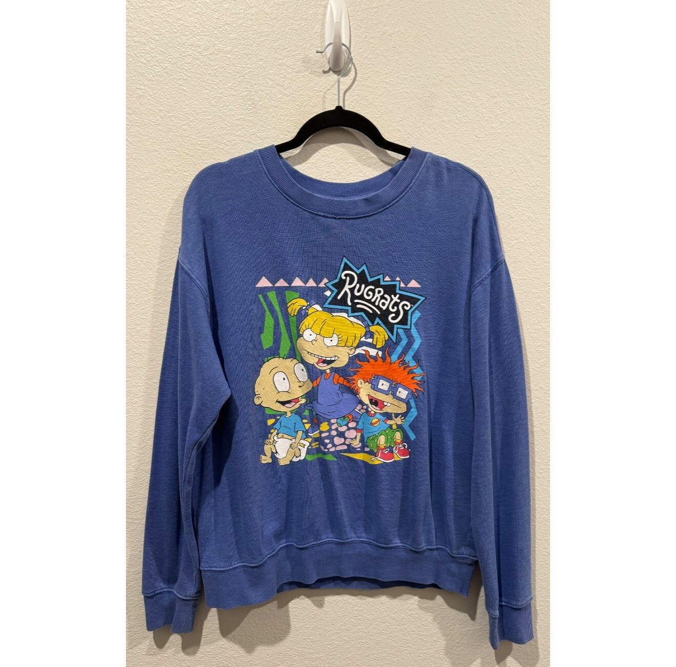 NICKELODEON 1991 Rugrats Blue Retro 90s Crew Neck Swe… - Gem