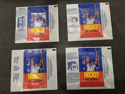 4x DIFF 1986-87 O-PEE-CHEE OPC HOCKEY WAX PACK WRAPPER LOT NO TEARS | eBay