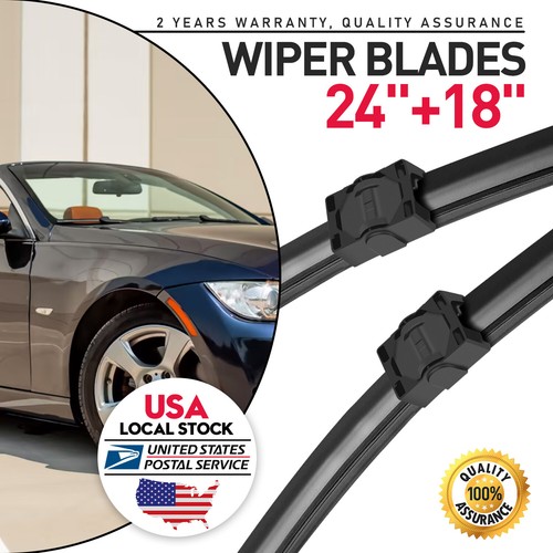 Windshield Wiper Blade 24"+18"Premium Hybrid Durable Side Lock OEM High ...