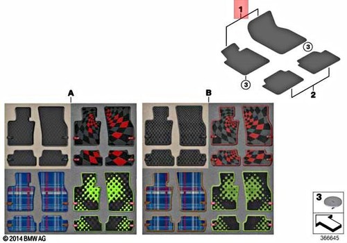 Genuine MINI Cooper JCW One F55 F56 Floor Mats All-Weather Front ...