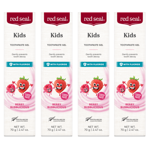 [Red Seal] 4 x Natural Kids Toothpaste Gel with Fluoride 70g Berry ...