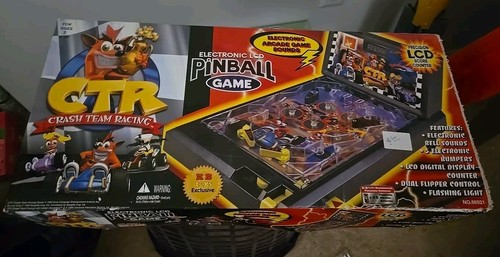 Vintage CTR Crash Bandicoot Team Racing Electronic Pinball Machine 1999 ...