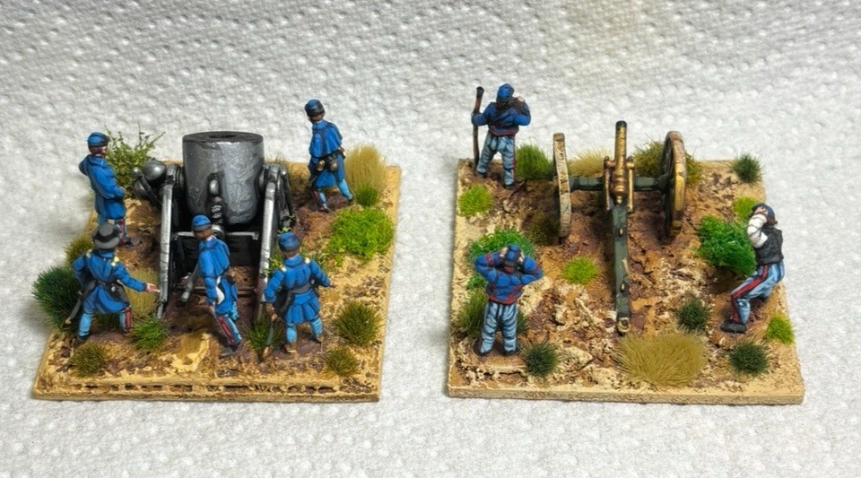 2x 20mm 1/72 well painted ACW American Civil War Union Artillery Guns ...