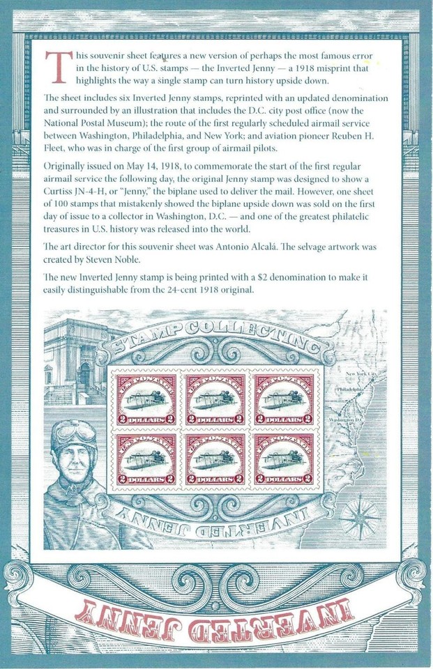 Inverted Jenny First Day Cover Ceremony (Env and Card), Scott No. 4806 ...