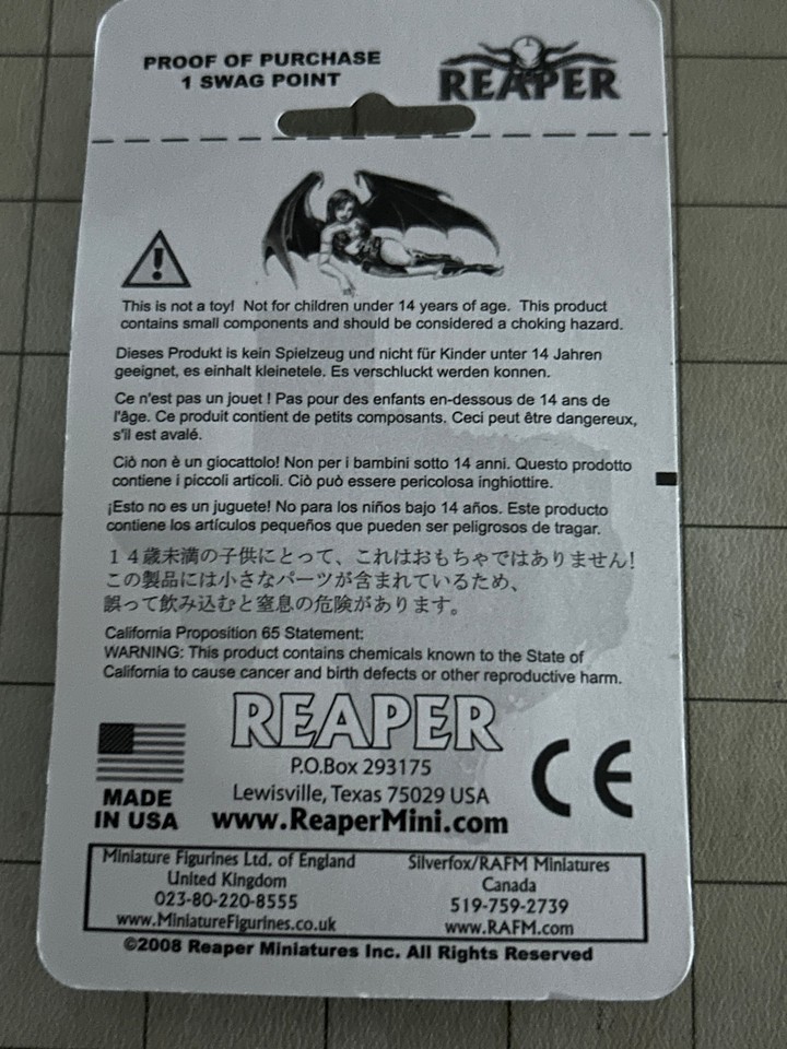 Dark Heaven Legends Reaper #03536 Thanksgiving Mouslings New Old Stock ...