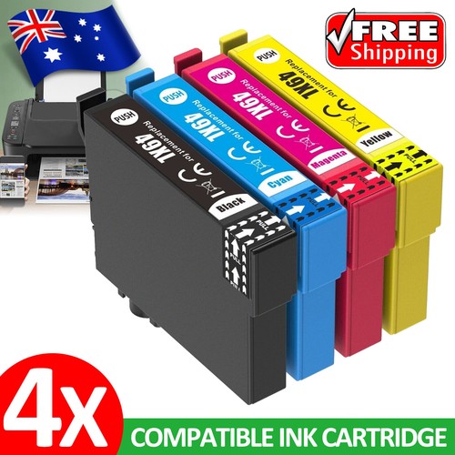 4 Compatible 49 49XL Black Ink Cartridge For Epson XP-2205 XP-4205 ...