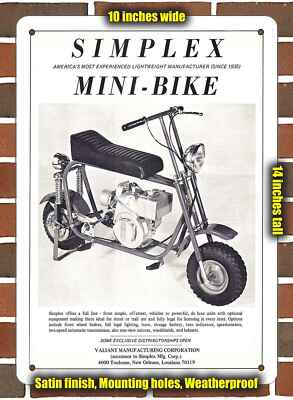 Metal Sign - 1969 Simplex Mini-Bike- 10x14 inches | eBay