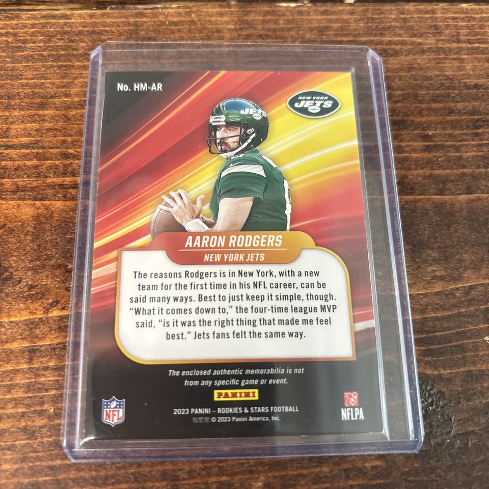 2023 Panini Rookies And Stars Aaron Rodgers High Octane Patch /399 No ...