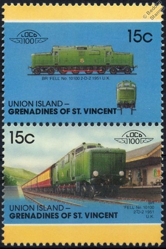 1951 BR No.10100 "The Fell Diesel" 2-D-2 Train Stamps / LOCO 100 | eBay