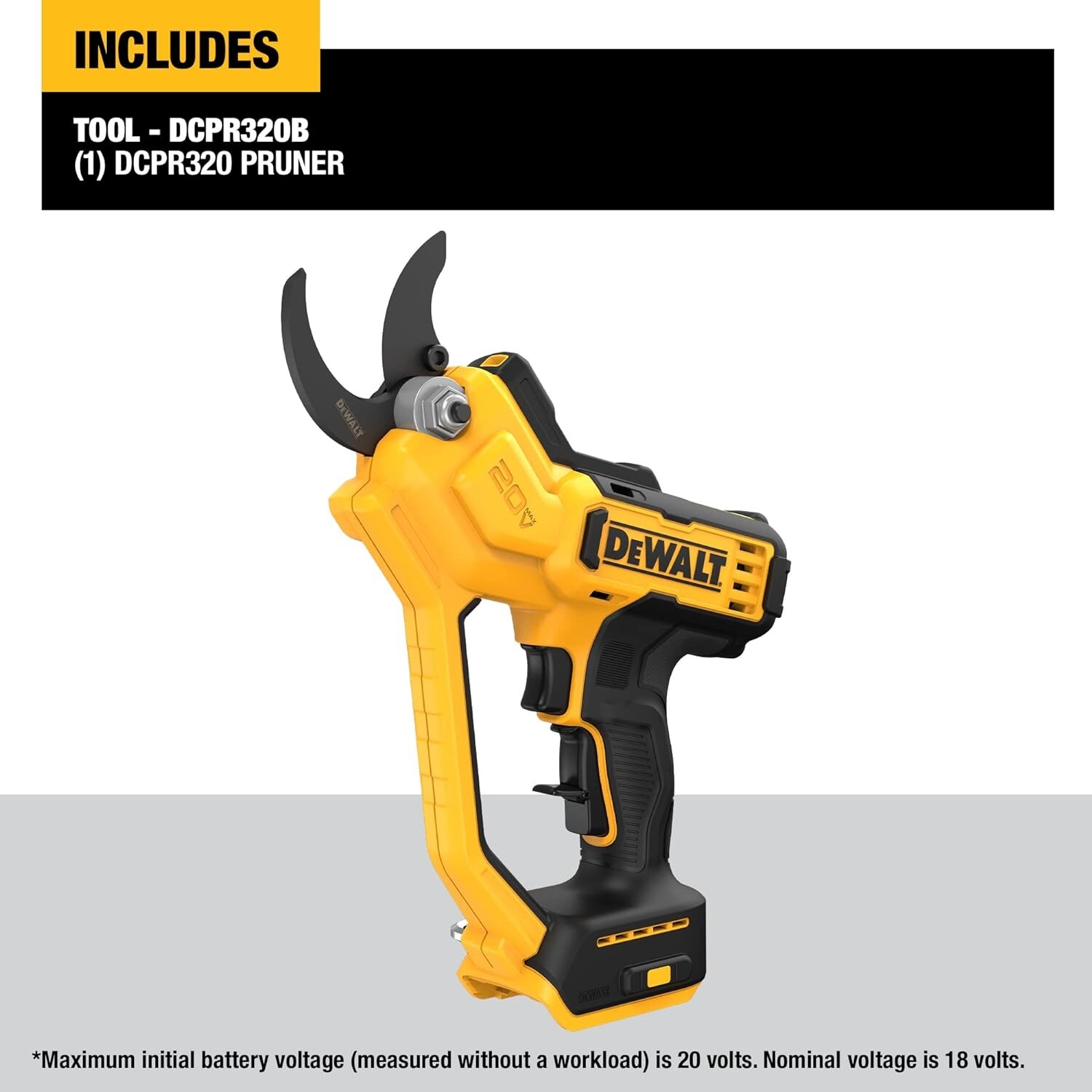 DEWALT DCPR320B 20V MAX 1.5" Cordless Pruner - Yellow for sale online ...