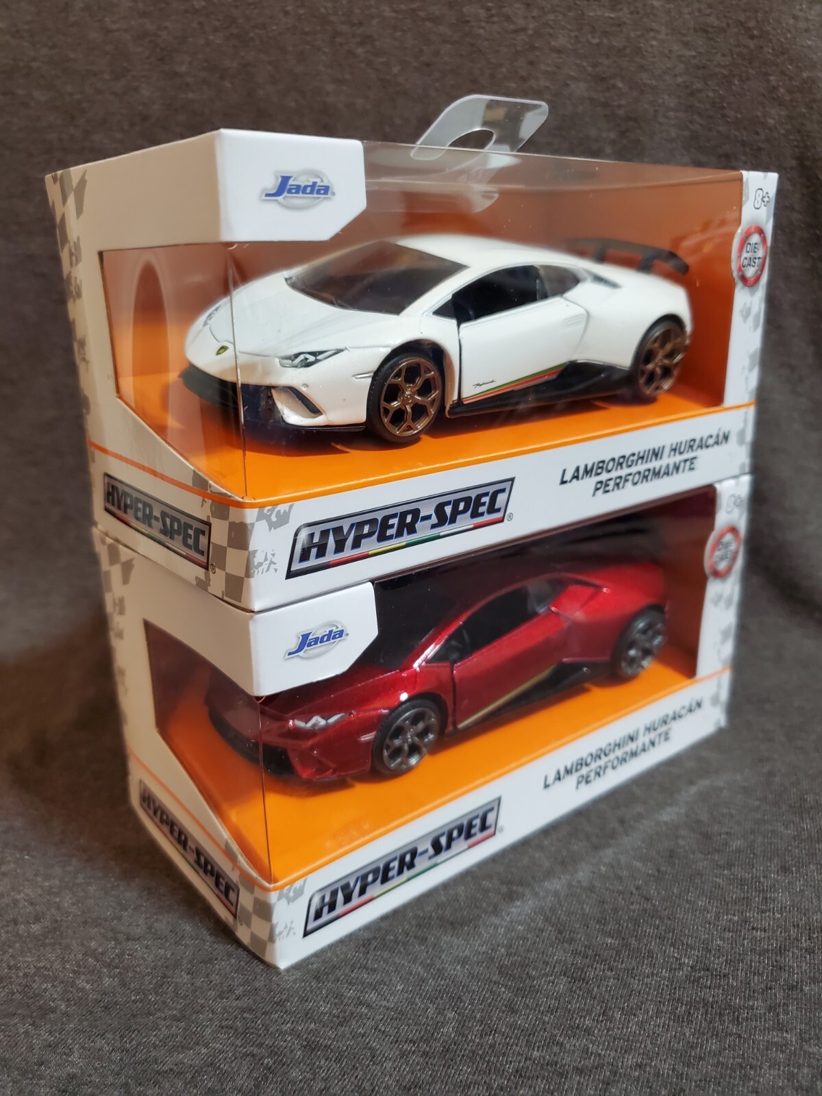 Jada Hyper-Spec LAMBORGHINI HURACÁN PERFORMANTE - Red & White Versions 2 Car Lot 801310240809| eBay