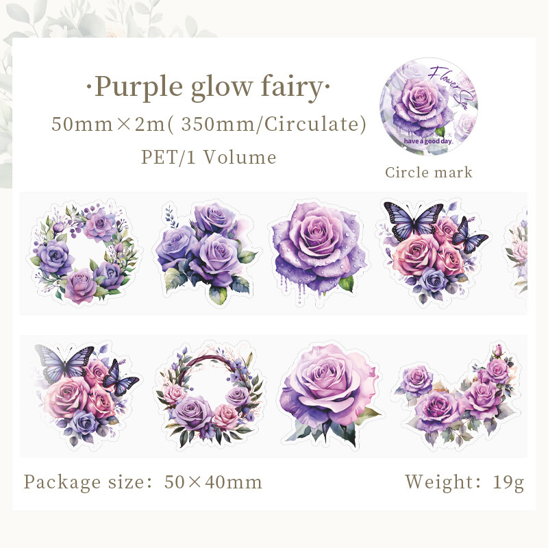 Flower Blooms PET Tape Scrapbooking Stickers Diary Journals Paper ...