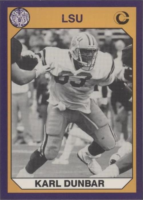 1990 Collegiate Collection LSU Tigers Karl Dunbar #63 for sale | eBay