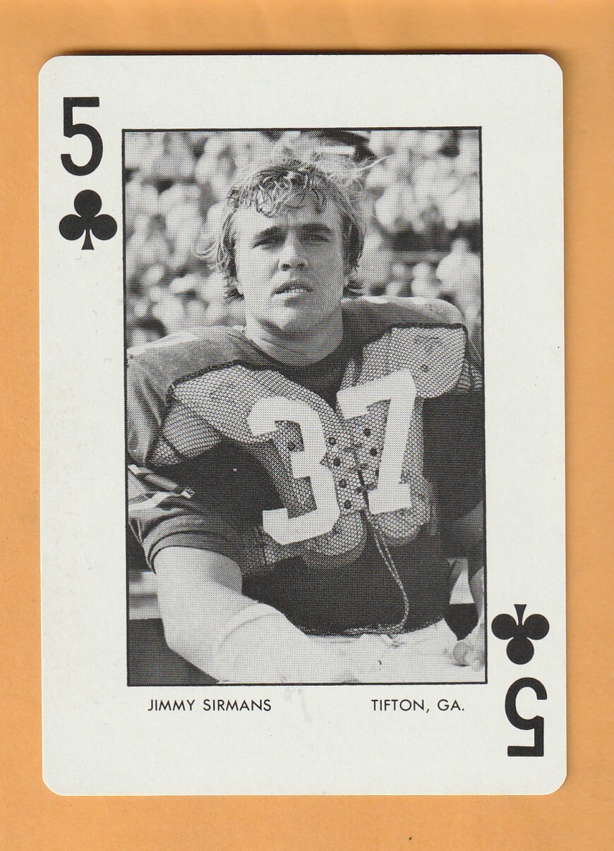 1973 Auburn Tigers Playing Cards - Jimmy Sirmans #5C (RC) for sale ...
