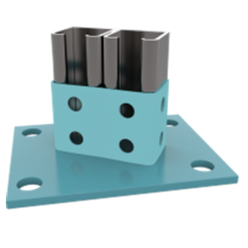 GALVANISED UNISTRUT BASE FLOOR PLATE FITTINGS SINGLE DOUBLE CHANNEL ...