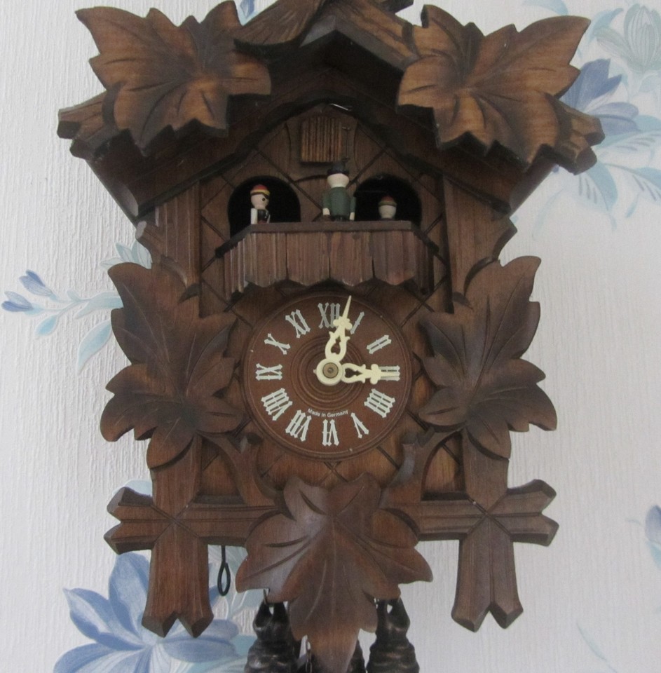 Stunning CUCKOO CLOCK musical automataton REGULA Triple Pine Cone ...