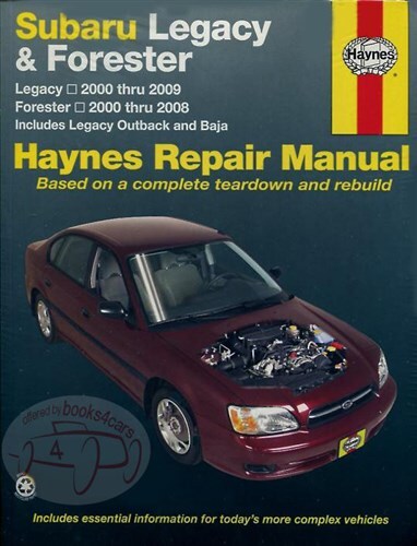 SUBARU LEGACY OUTBACK FORESTER SHOP MANUAL SERVICE REPAIR HAYNES BOOK ...