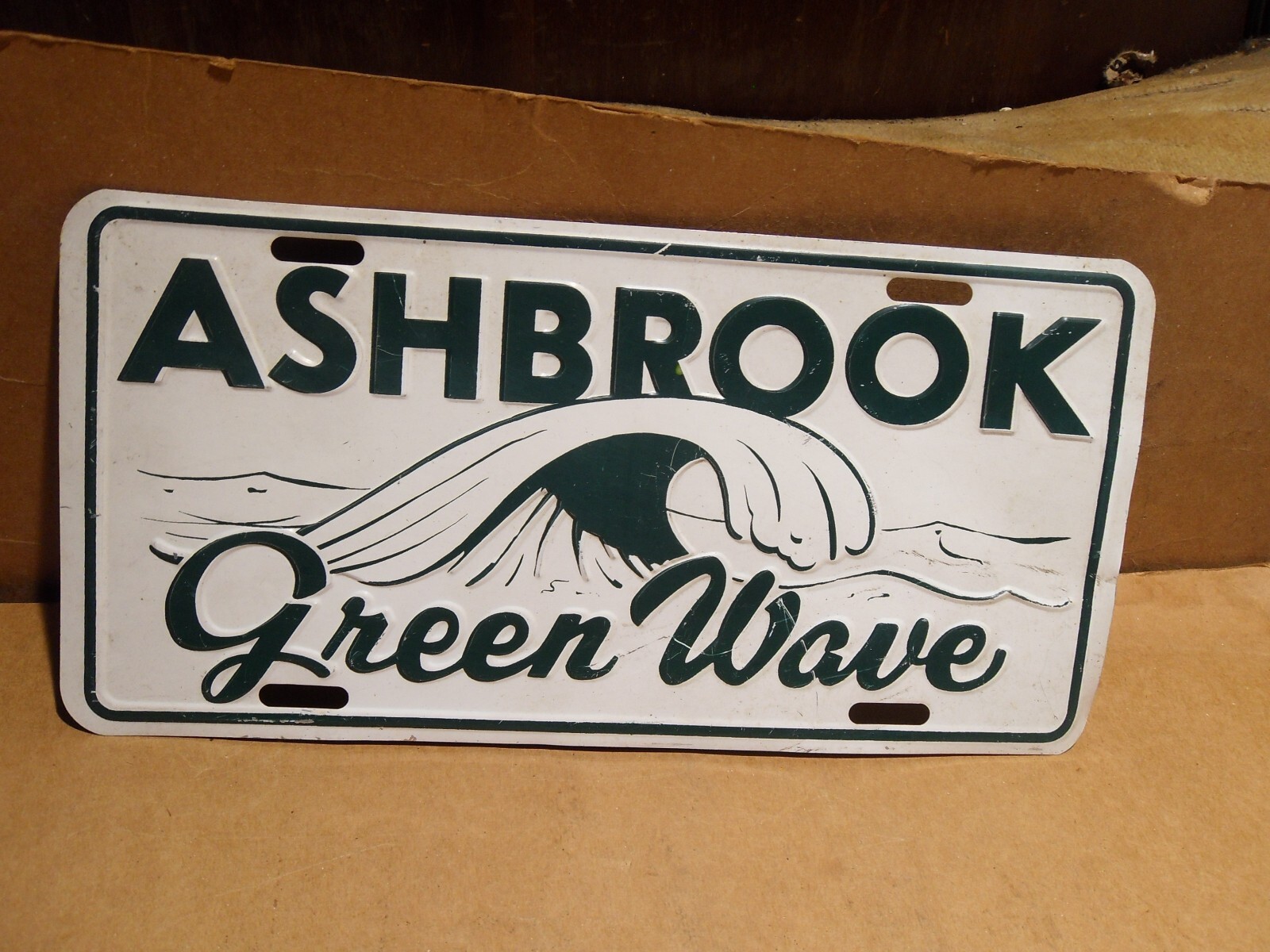 ASHBROOK GREEN WAVE AUTO PLATE LICENSE PLATE AUTO TAG | eBay