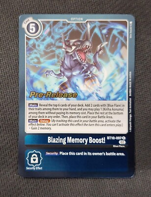 Digimon TCG - Prerelease Stamp Promo - Blazing Memory Boost BT10-097 ...