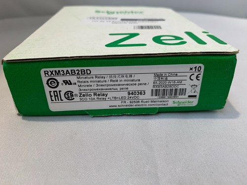 Schneider RXM3AB2BD ZELIO RELAY 940363 BOITE DE 10 3CO 10A RELAY+LTB ...