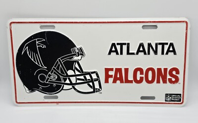 Vintage Atlanta Falcons License Plate Metal Embossed Officially ...