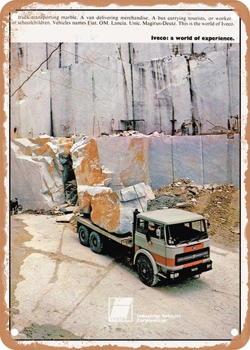 METAL SIGN - 1978 Fiat OM 300.IVeco A world of experience Vintage Ad | eBay