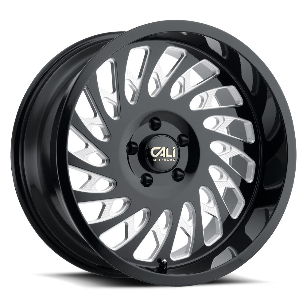 CALI OFF-ROAD 9108 Switchback 20X12 5X127 ET-51 Gloss Blk/Milled (Qty ...