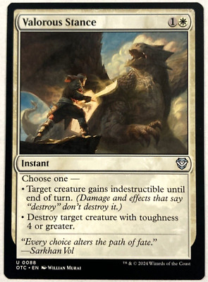 MTG Valorous Stance Outlaws of Thunder Junction Commander 88 NM | eBay