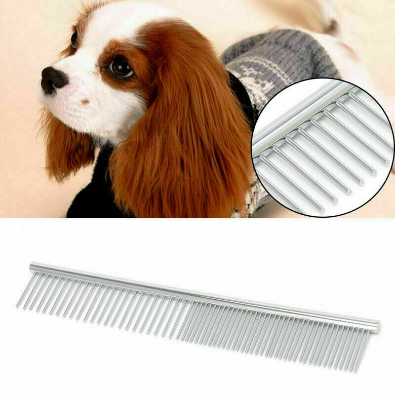Pets Stainless Steel Comb Hair Brush Shedding Flea For Dog Cat Trimmer ...