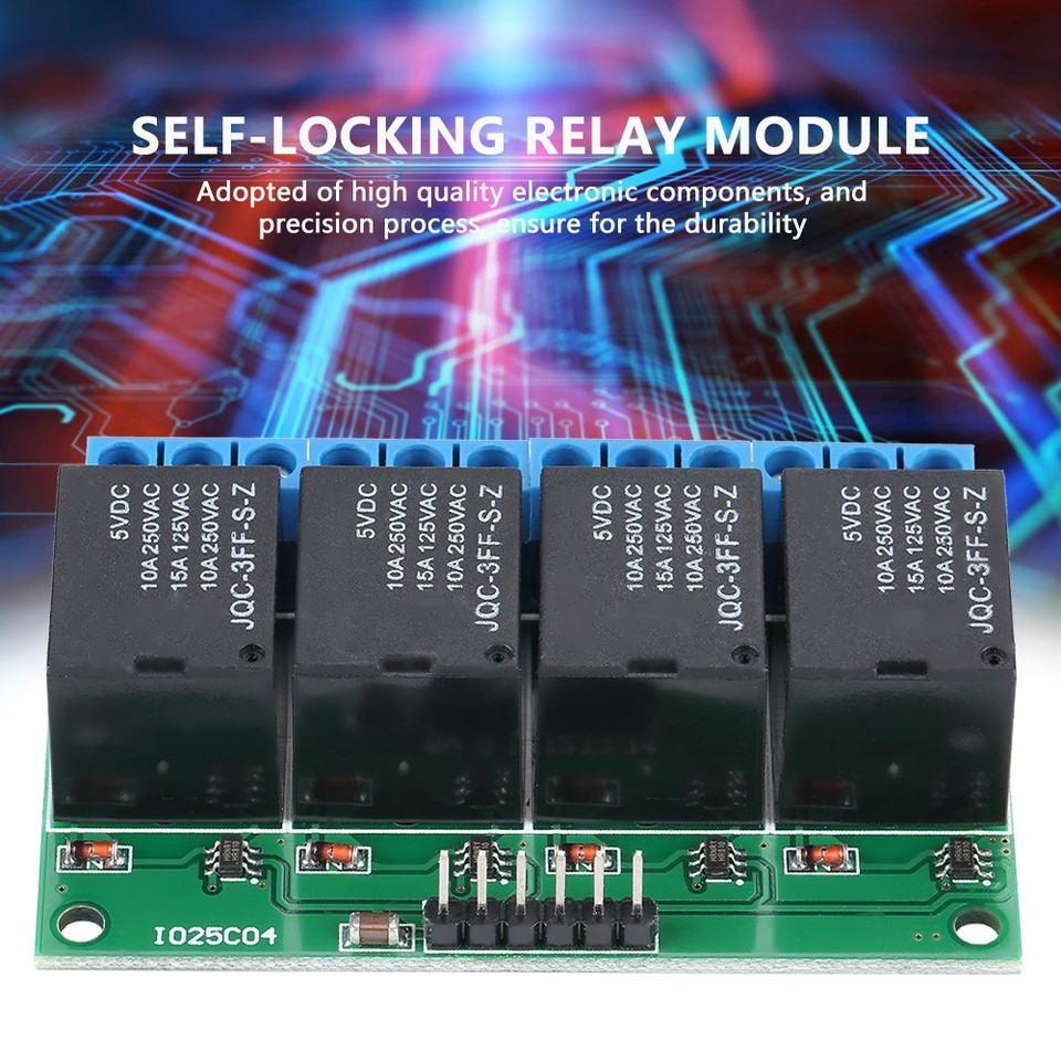 4 Channel 5V Flip Flop Latch Relay Bistable Self Locking Low Pulse ...