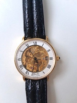 J. Chevalier Skelettuhr 17 Jewels Incabloc | eBay.de