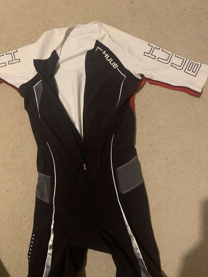 HUUB Anemoi Aero Tri Suit – Long Course – Full Zip – White – Excellent ...