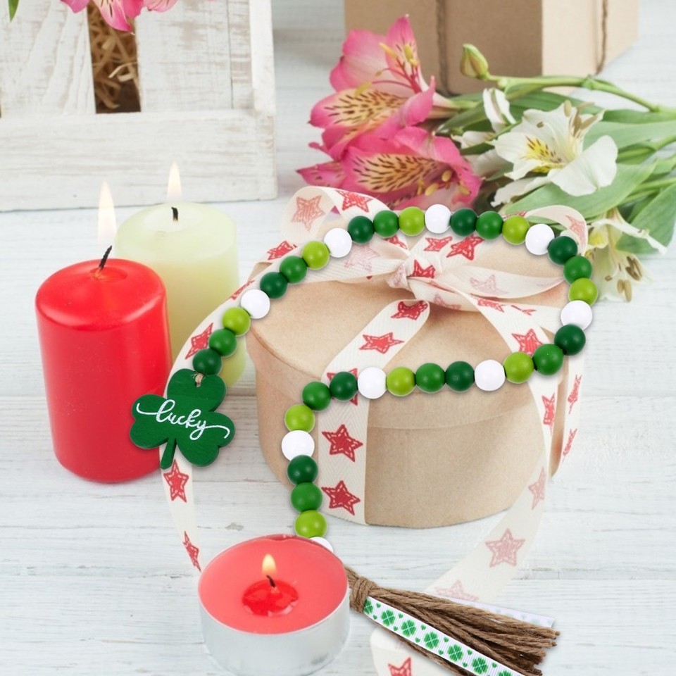 1pc Green Wooden Beads Decor Practical Bead String Home Decoration ...