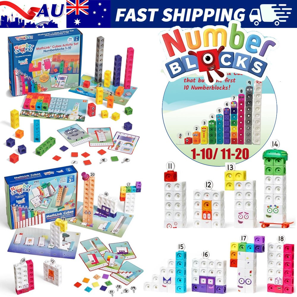 MathLink Cubes Numberblocks 1-10 11-20 Activity Set Kids Learning ...