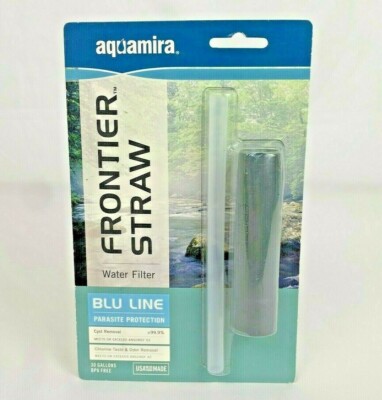 aquamira Frontier Straw Water Filter Blu Line 30 Gallons Made in USA | eBay